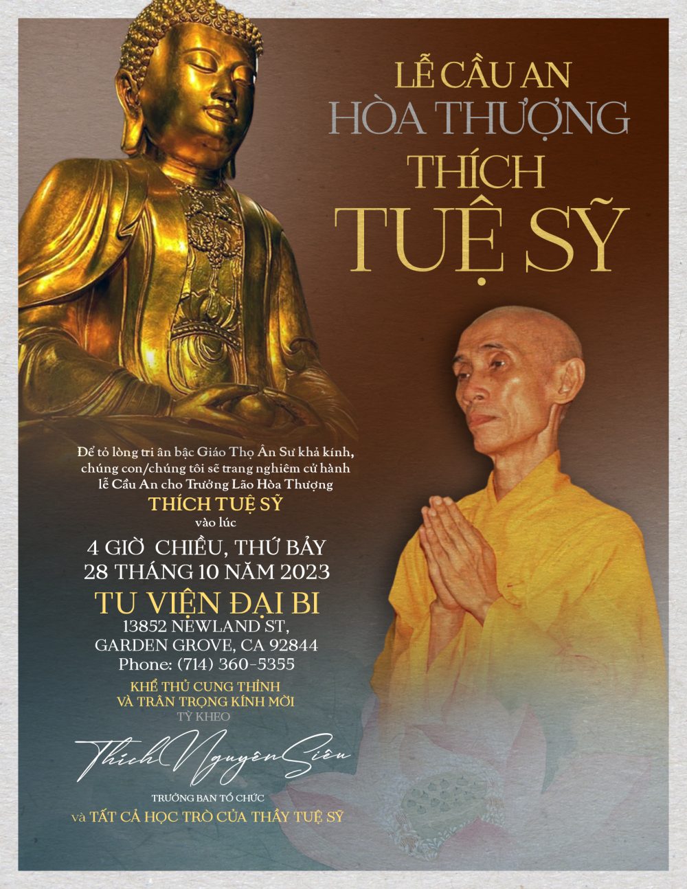 CAU AN CHO THAY TUE SY – Sen Trắng