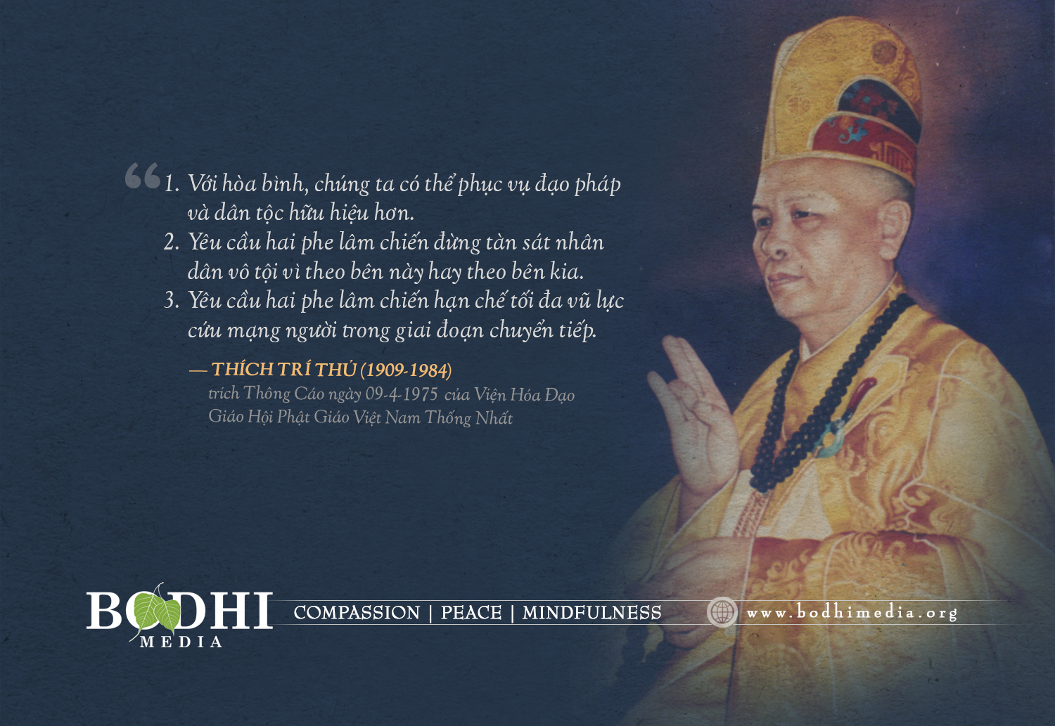 THICH TRI THU – Sen Trắng